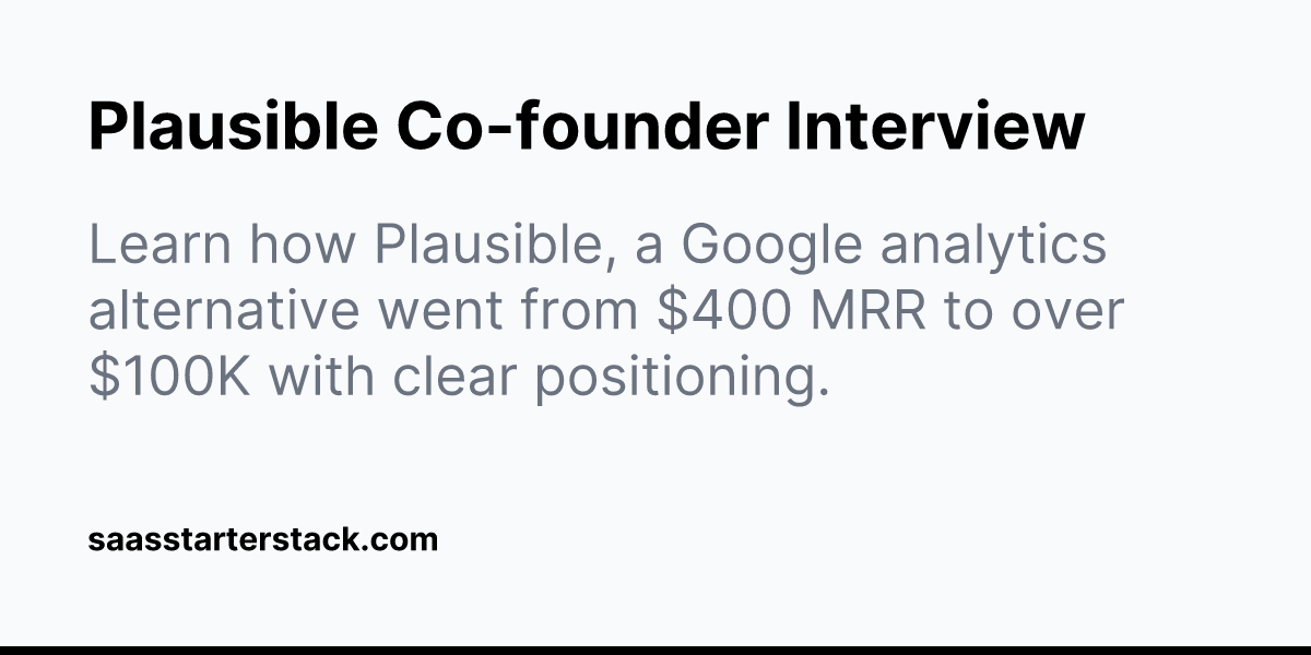 Plausible Co-founder Interview